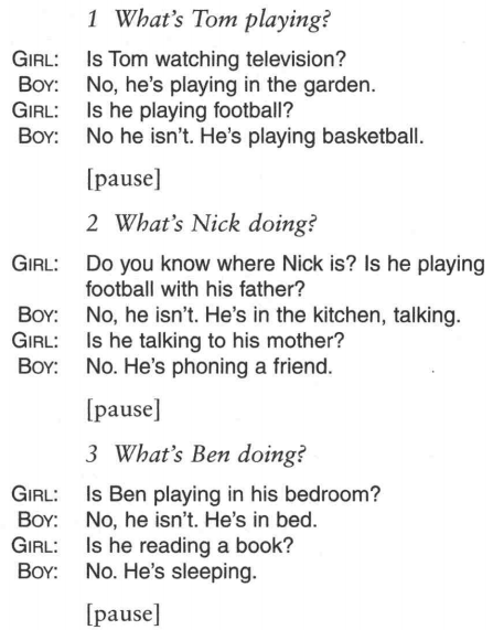 What's Tom playing? | Đáp án